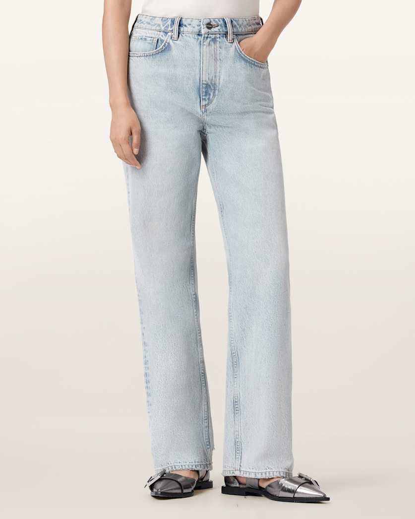 Brooklyn Straight Leg Jeans SNOW INDIGO BLUE | ALLSAINTS FR